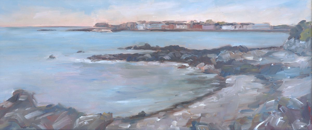 Skerries Harbour, from Hoar Rock - Karen Wilson Art